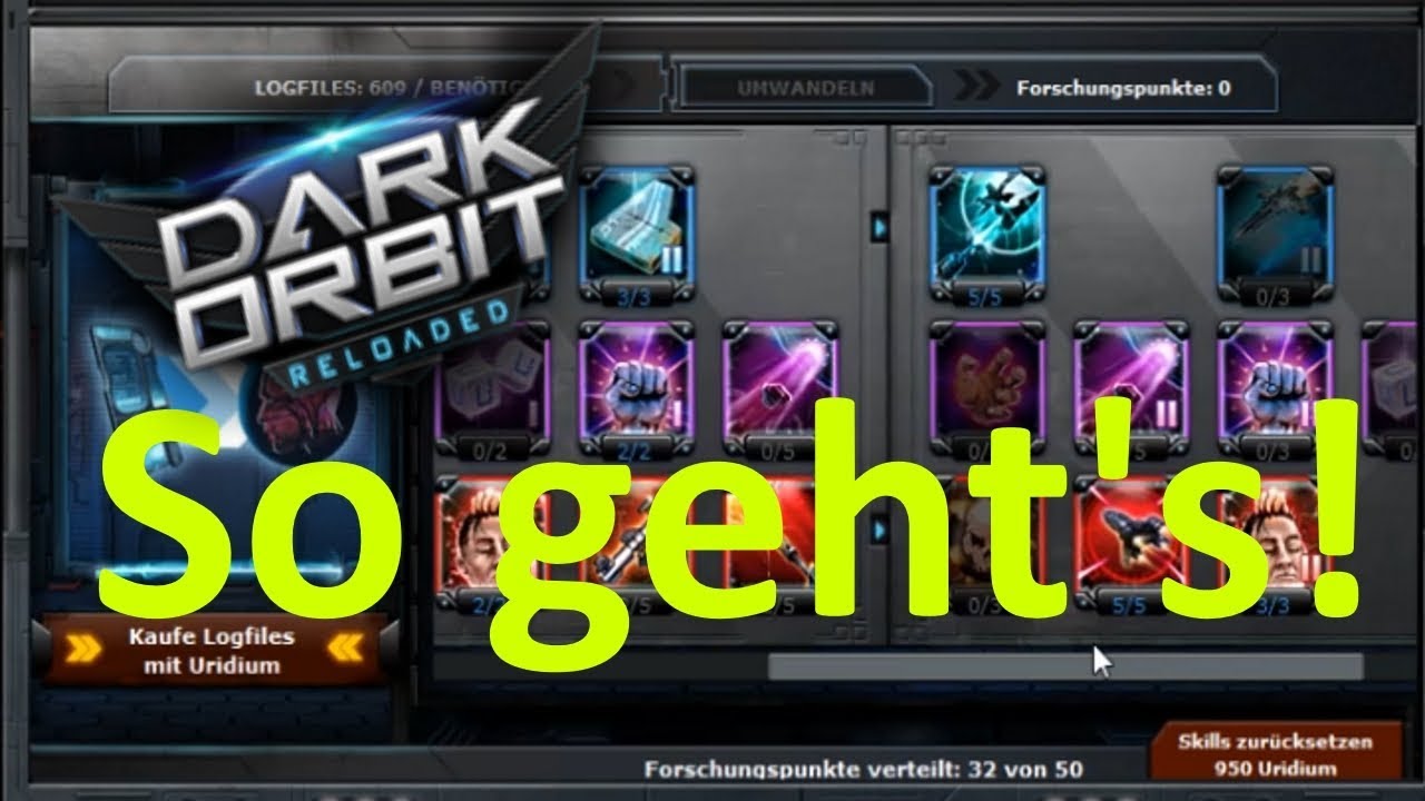 Darkorbit Skilltree - So wird's gemacht! [Deutsch 2017] - YouTube