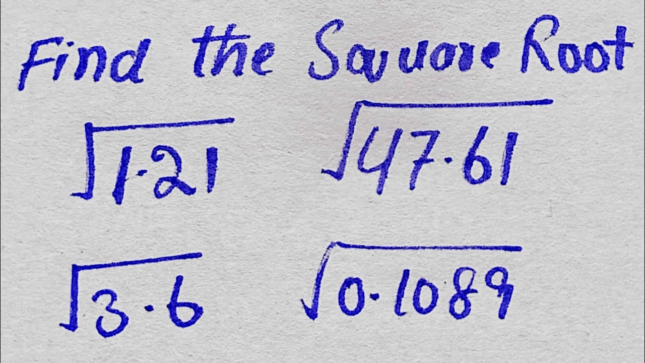 Square Root Trick | How to Find Square Root of Any Number Easily - YouTube
