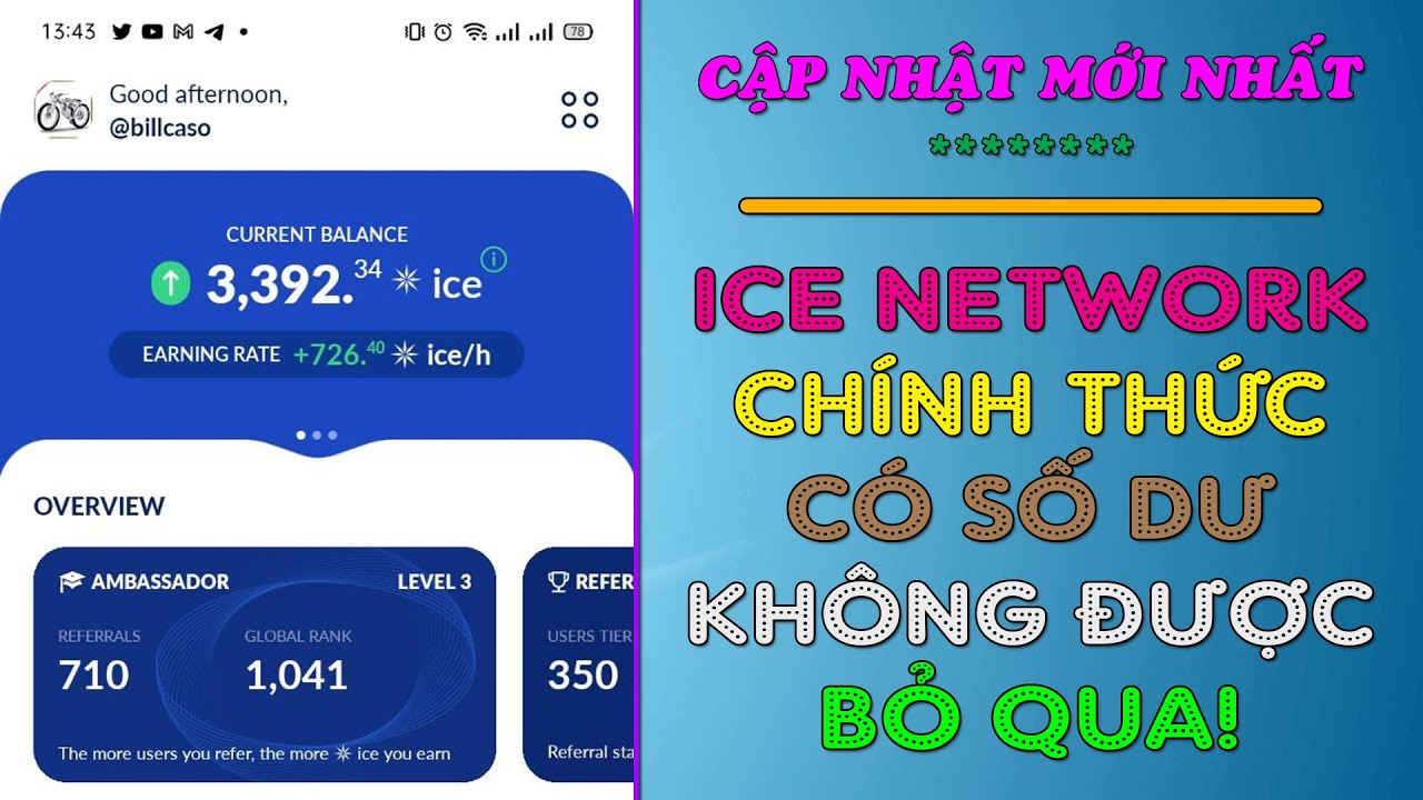 ICE Network - Cập nhật NÓNG! App đã chính thức hiện số dư rõ ràng. Tuy ...