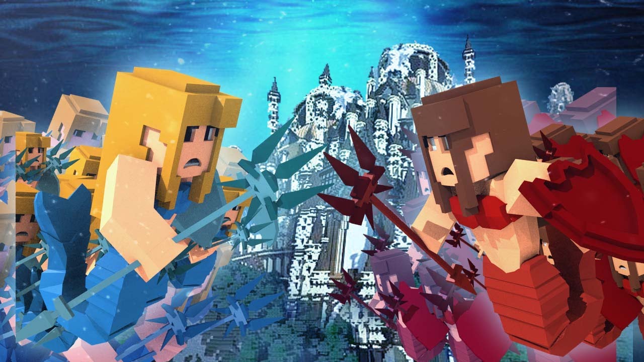 Minecraft | Mermaids vs EVIL Mermaids! (Massive Mob Battles) - YouTube