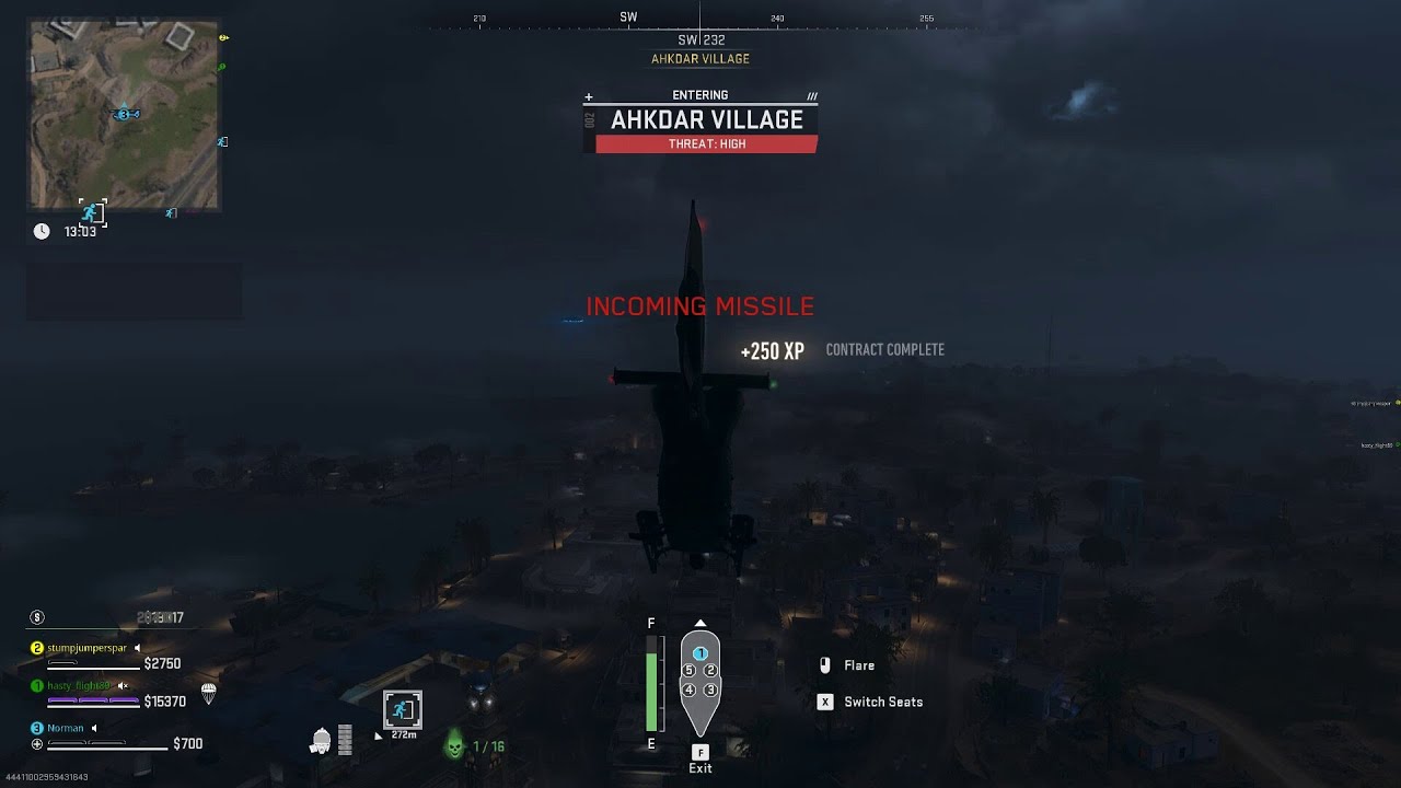 Call of Duty WZ 2.0 Abandoning Helicopter After Incoming Missile Lock - YouTube