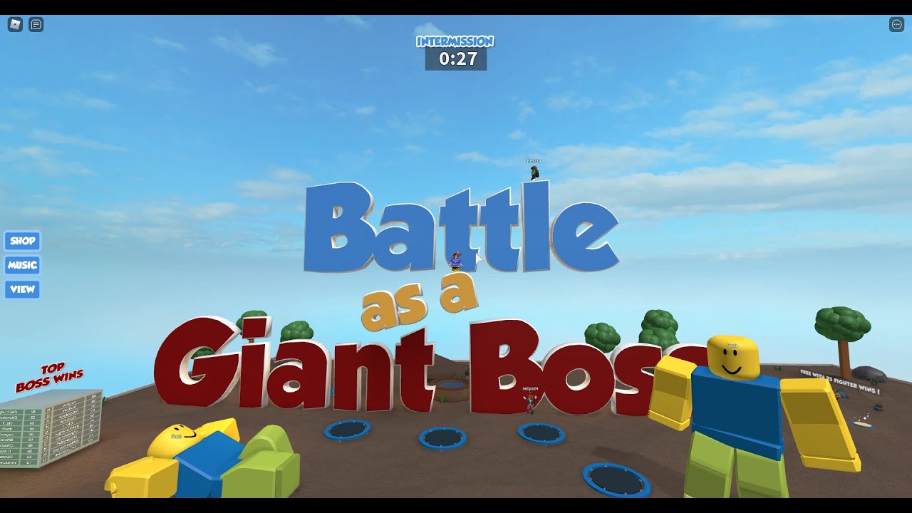roblox battle as a giant boss - YouTube