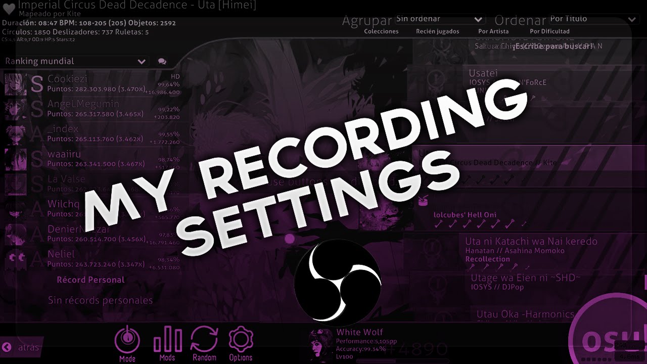 The best way to record osu! | My recording settings. - YouTube
