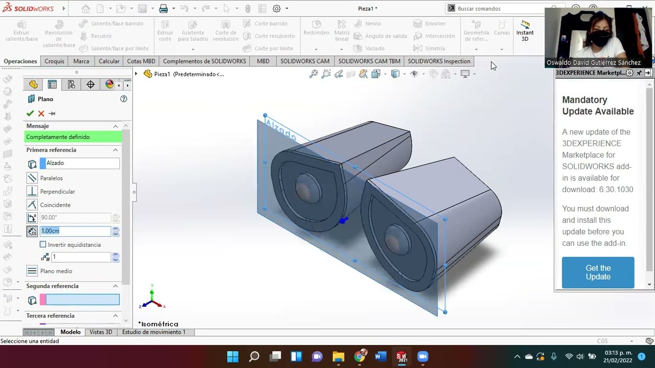 WALL-E Parte 1 SolidWorks - YouTube