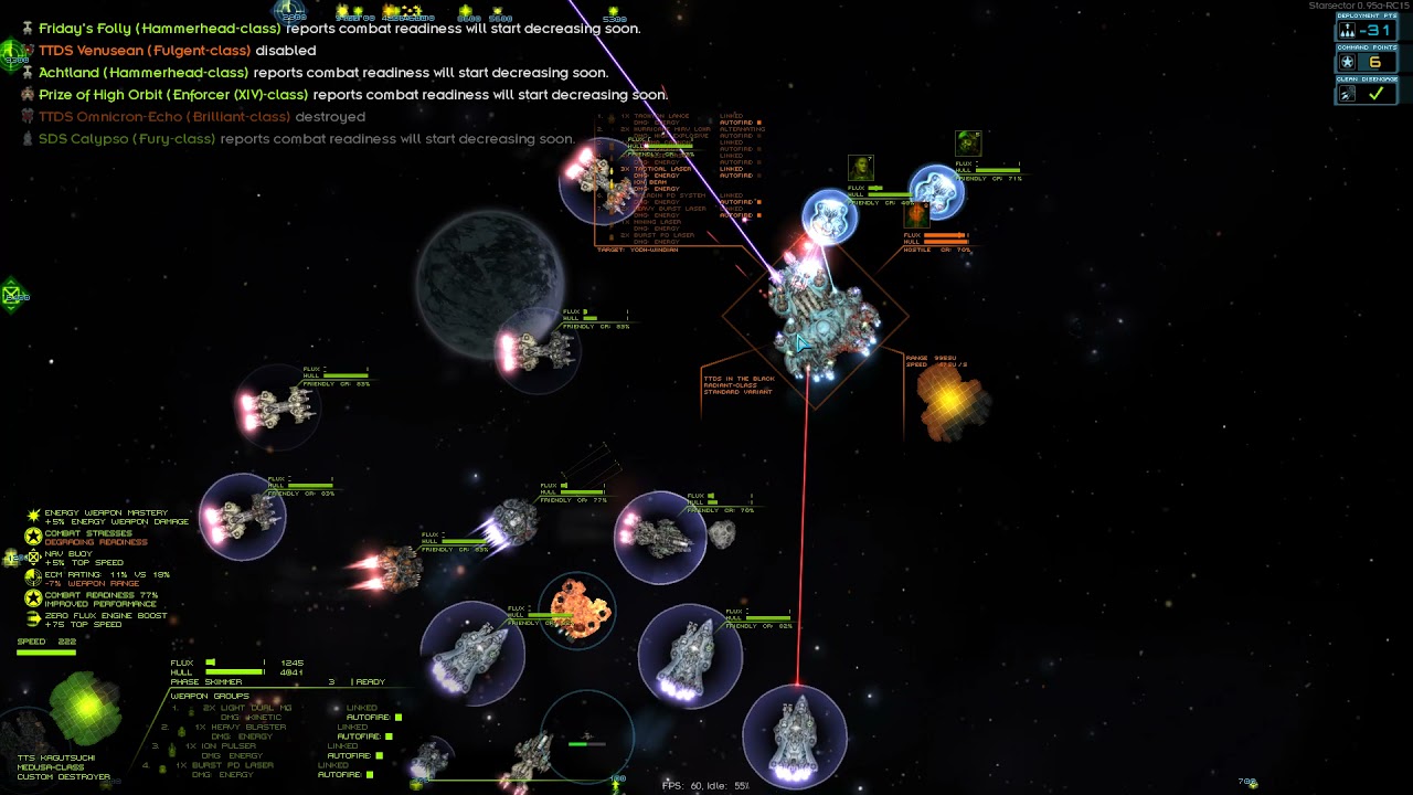 Starsector - Sample fleet vs full alpha ordo - YouTube