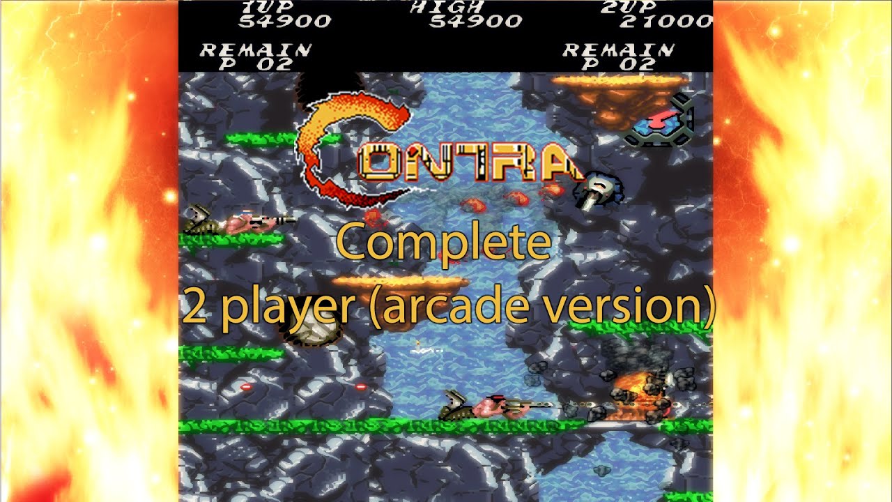 Contra (arcade version) playthrough (2 players) - 1080p 60fps - No ...
