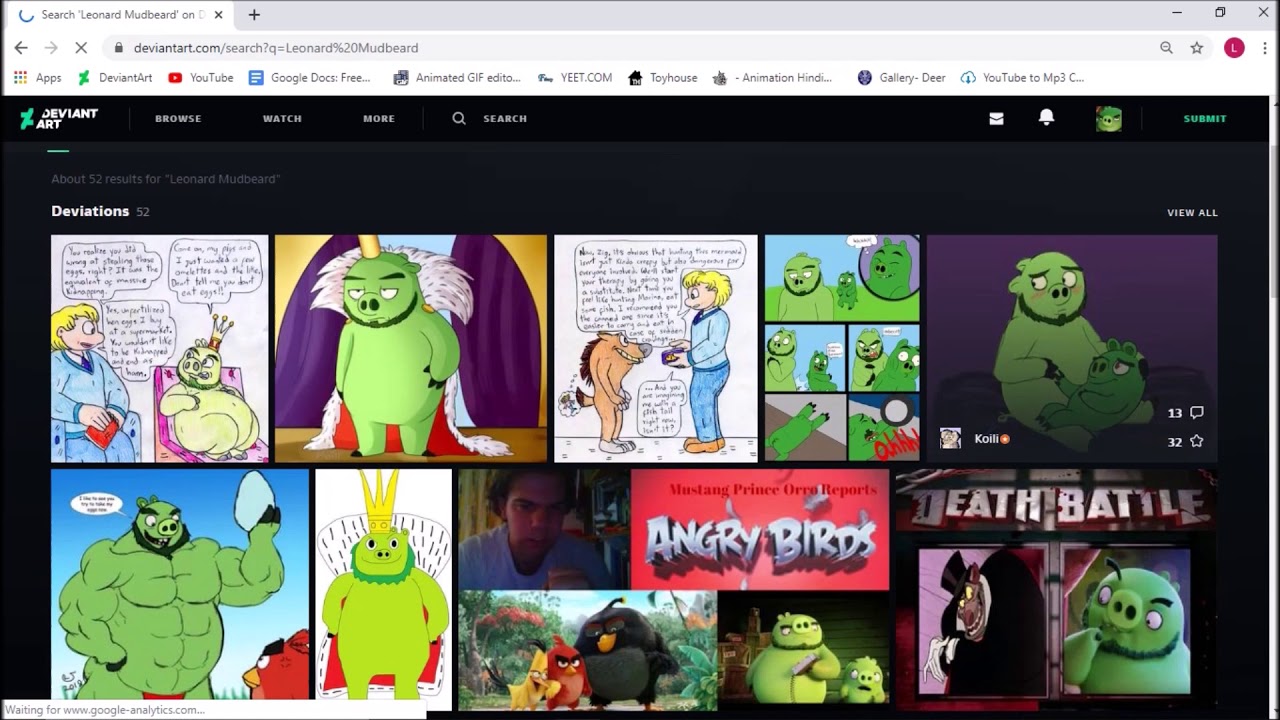 Searching DeviantArt Episode 1 (LEONARD MUDBEARD EDITION) - YouTube