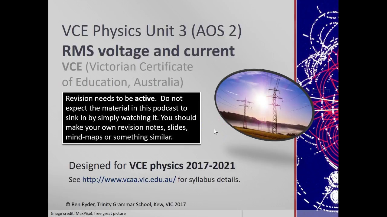 RMS voltage and current (VCE Physics unit 3) - YouTube