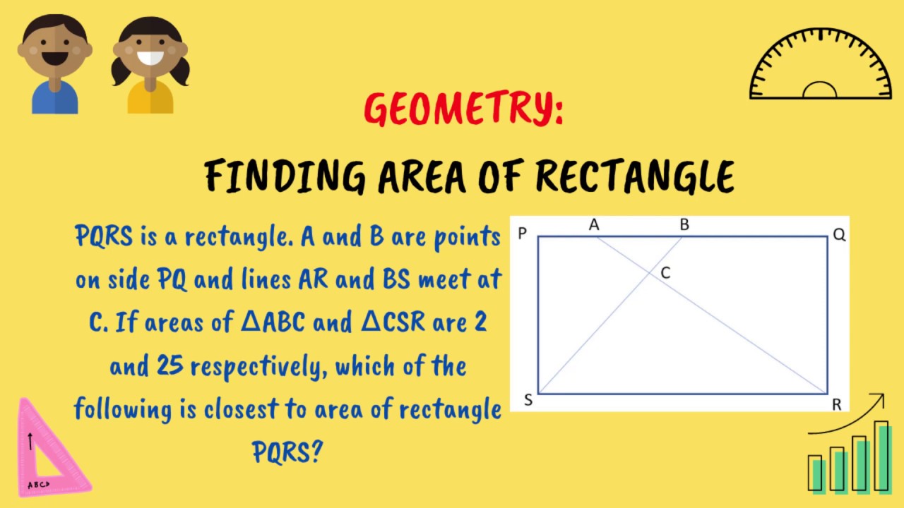 Geometry: Challenging problem on finding area of a rectangle| CAT, GRE ...