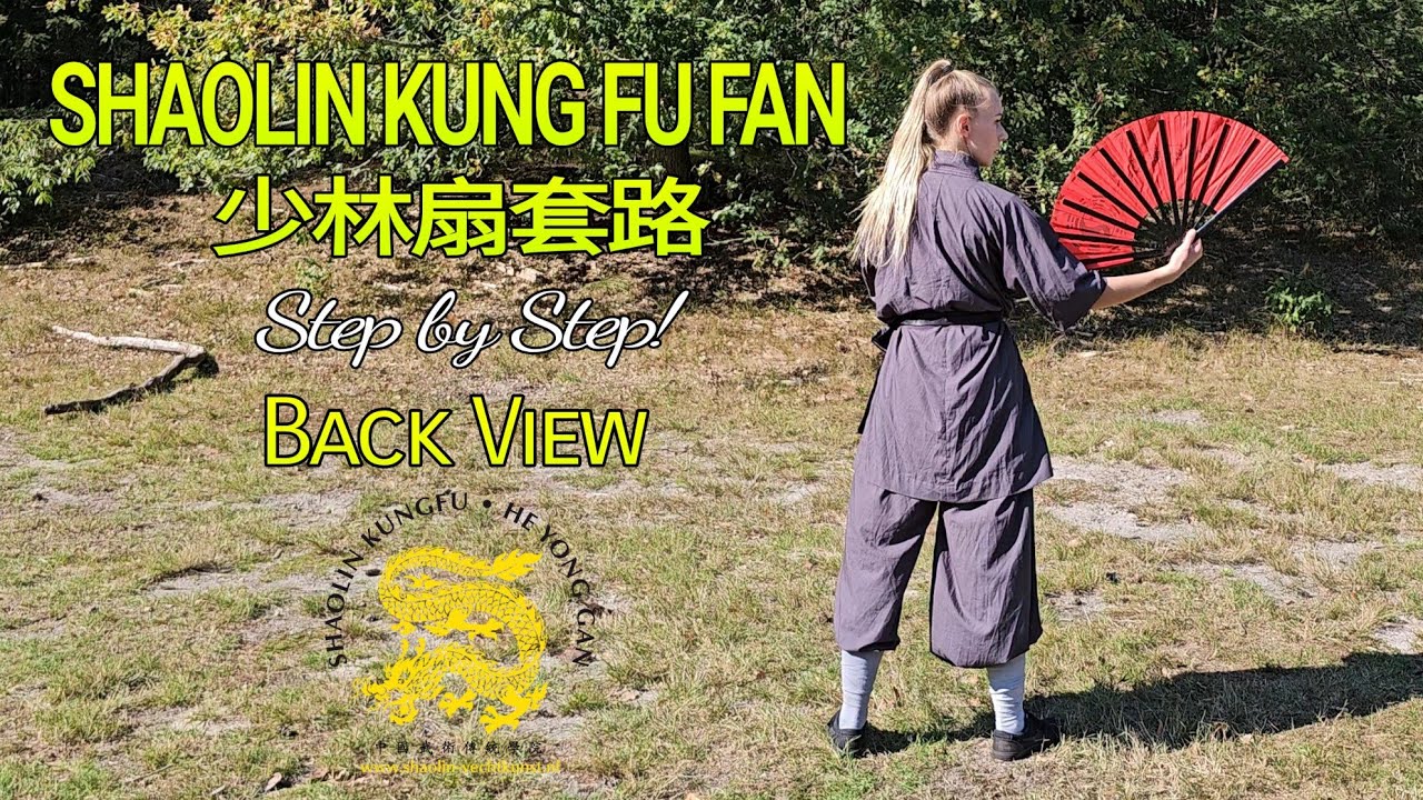 Shaolin Kung Fu Fan Form — Step by Step on Count (Back View) | He Yong ...