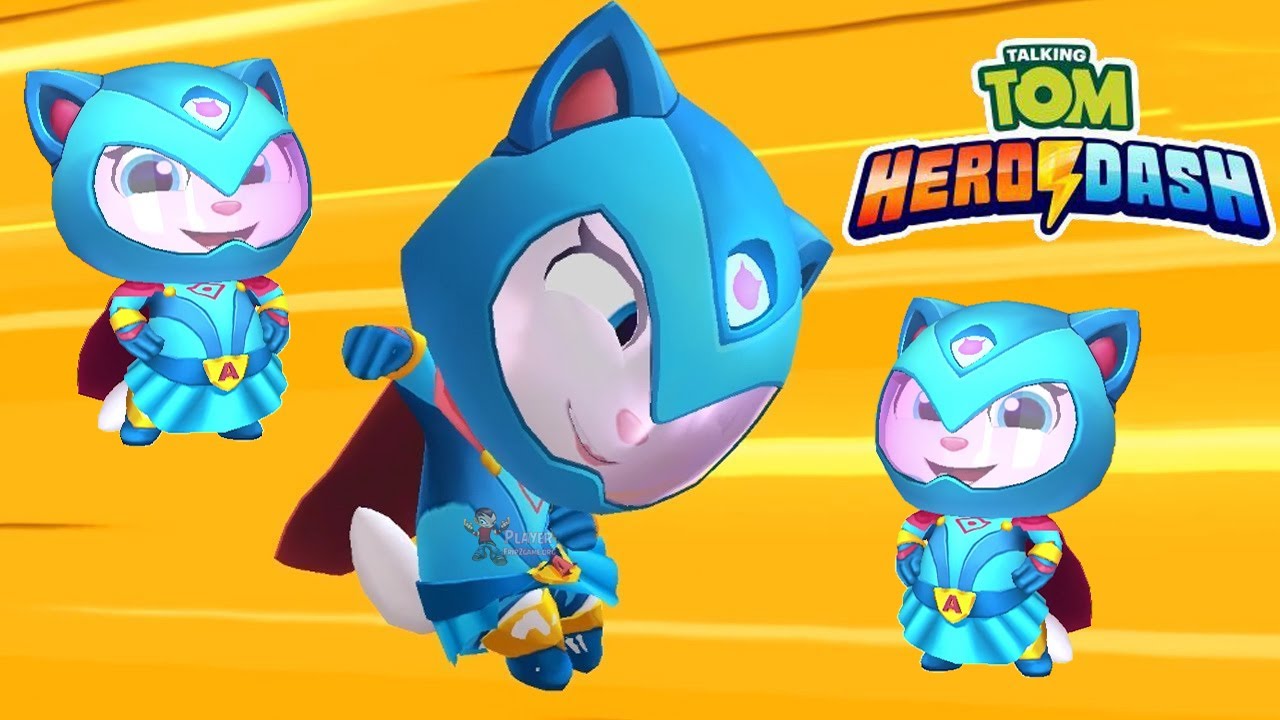Talking Tom Hero Dash NEW SUPERHERO TALKING ANGELA OUTFIT UNLOCKED ...