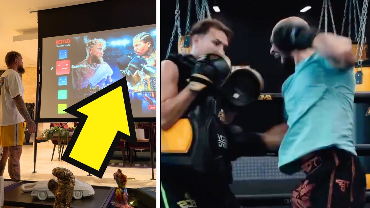 JAKE PAUL UPSET WITH CANCELLED FIGHT, ANDREW TATE SMASHES PADS - YouTube