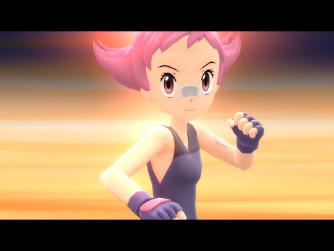 Mélina championne de type combat | POKÉMON PERLE SCINTILLANTE ÉPISODE ...