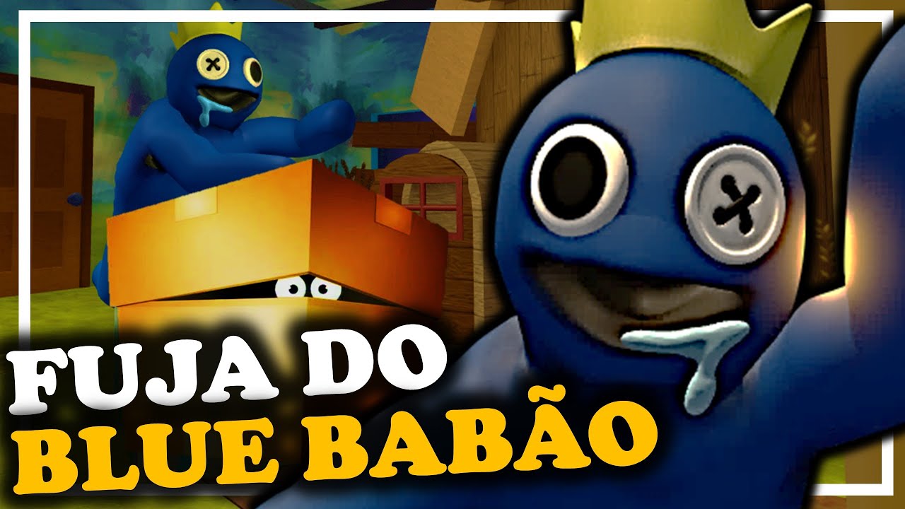 Fugindo do MONSTRO AZUL BABÃO do Rainbow Friends no Roblox - YouTube