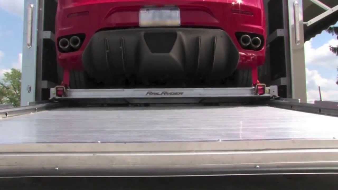 Rail Ryder ~ Revolutionary Motorsports Trailer Loading System - YouTube