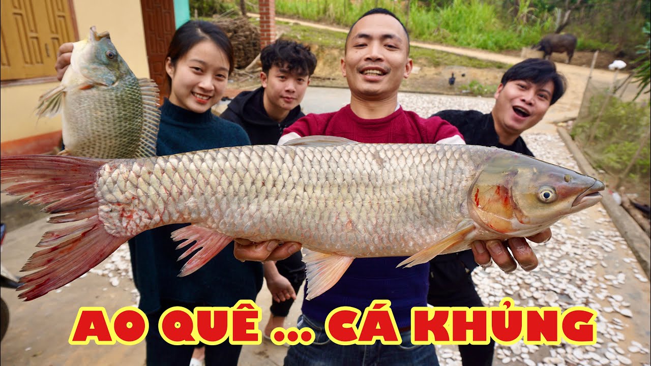 CÁ KHỦNG AO QUÊ - NƯỚNG KIỂU ĐẶC BIỆT LUÔN TẠI BỜ AO THƠM NGON KHÓ ...