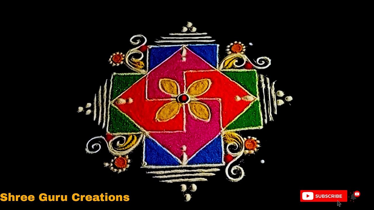 thipkyanchi rangoli | festival sankranthi muggulu | new year rangoli ...