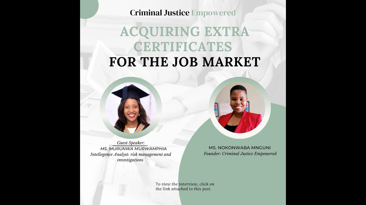 The benefits of acquiring additional certificates with Ms. Murwamphia ...