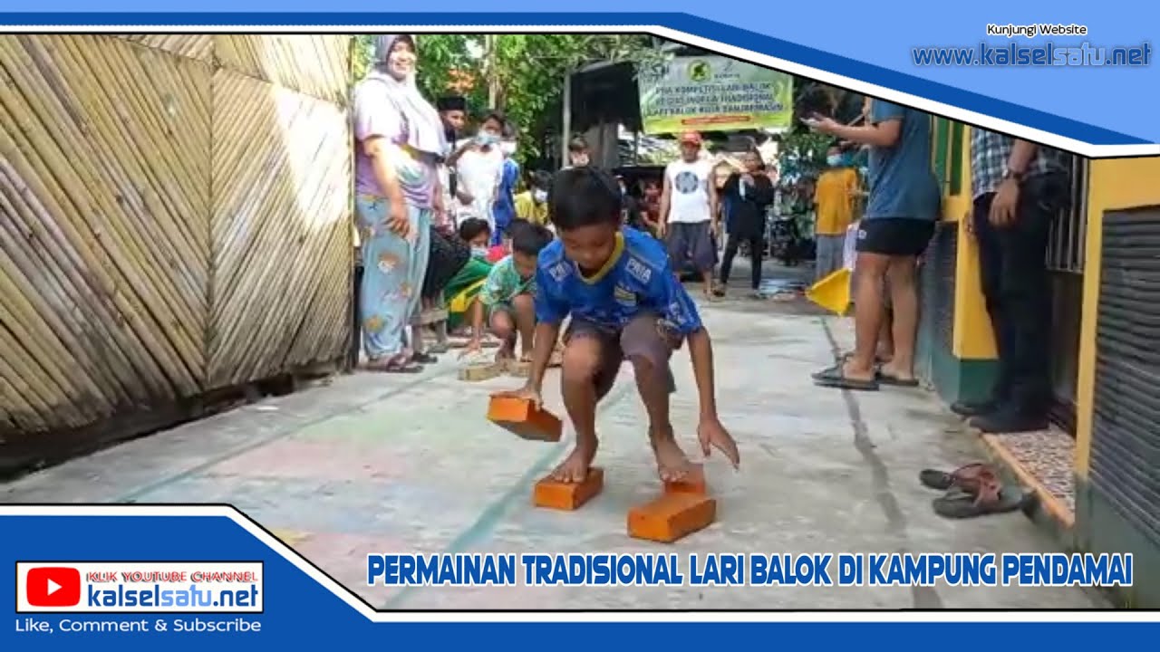 Permainan Tradisional Lari Balok di Kampung Pendamai - YouTube