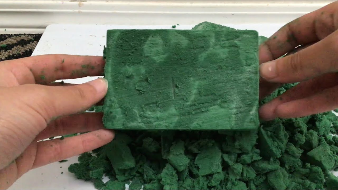 Frozen Floral Foam Crushing | ASMR | crunching | relax - YouTube