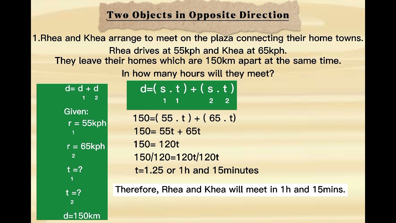 MOTION PROBLEM | MATH ALGEBRA - YouTube
