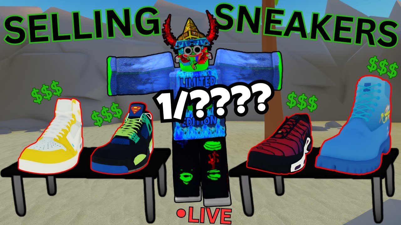 LIVE: Trading And Selling RARE Roblox Sneakers Resell Simulator ...