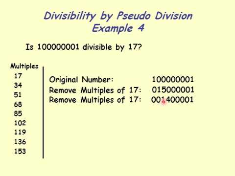 Divisibility by Pseudo Division - YouTube