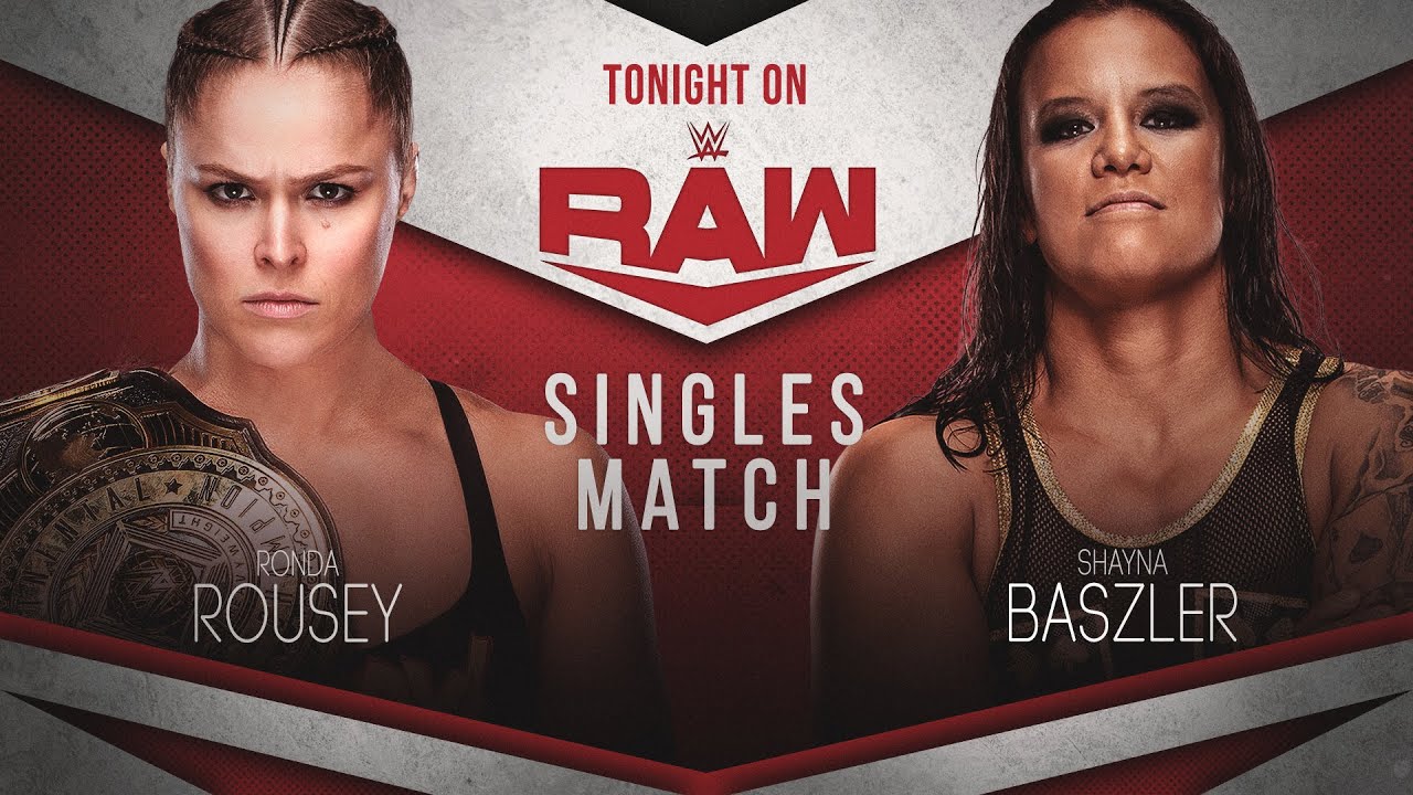 WWE 2K20 - RAW - Ronda Rousey vs Shayna Baszler - YouTube