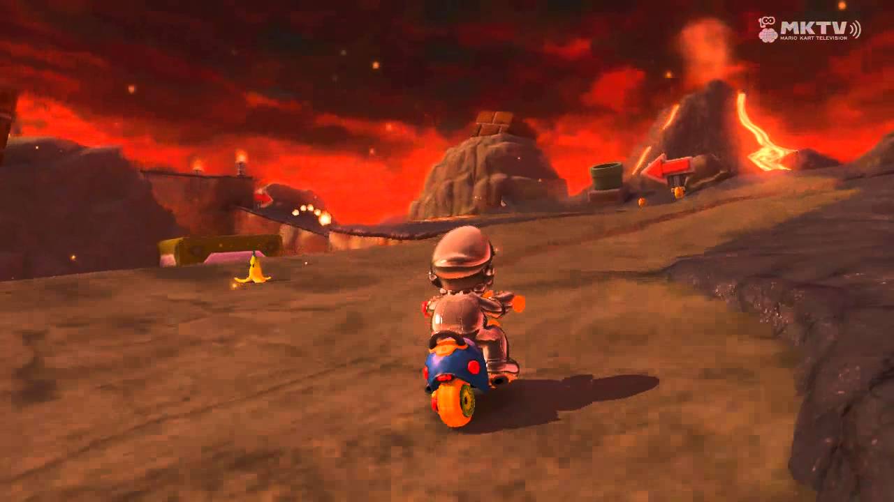 Wii U - Mario Kart 8 - (Wii) Grumble Volcano - YouTube