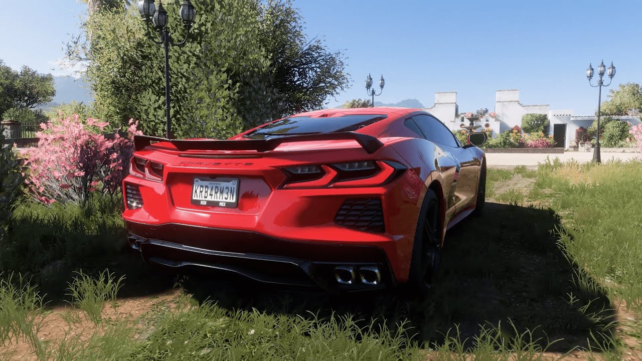 DRIVING IN CORVETTE C8 | FH5 GAMEPLAY | Fanatec Steering Wheel - YouTube