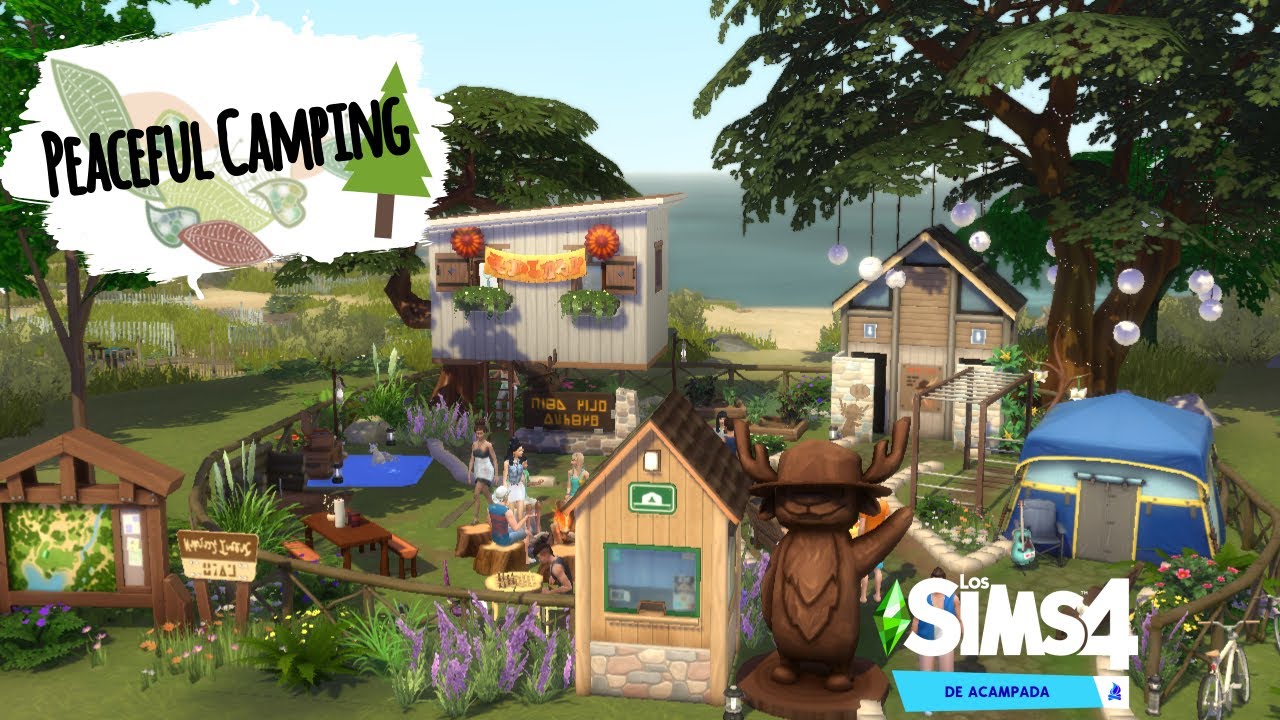 Peaceful Camping🏕️🦋 - Speed Build #25//(Los sims 4) - YouTube