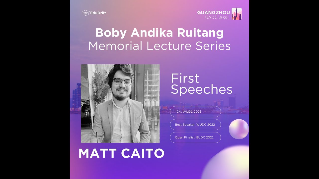 Lecture#3 - First Speeches: By Matt Caito - YouTube