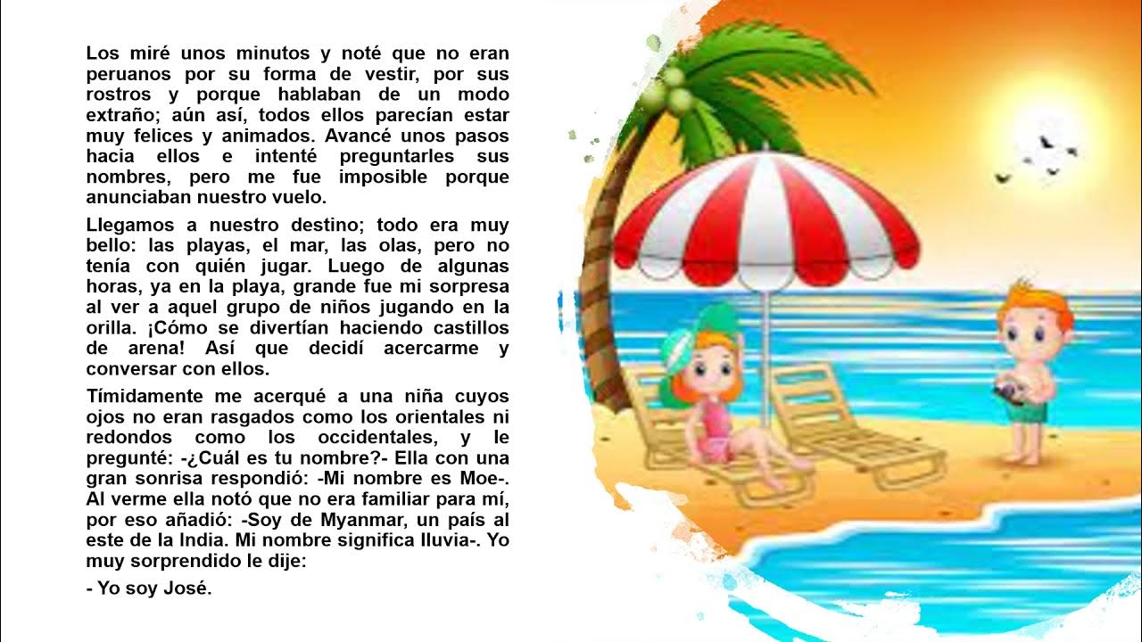 MIS VACACIONES DE VERANO, LECTURA 3º - YouTube