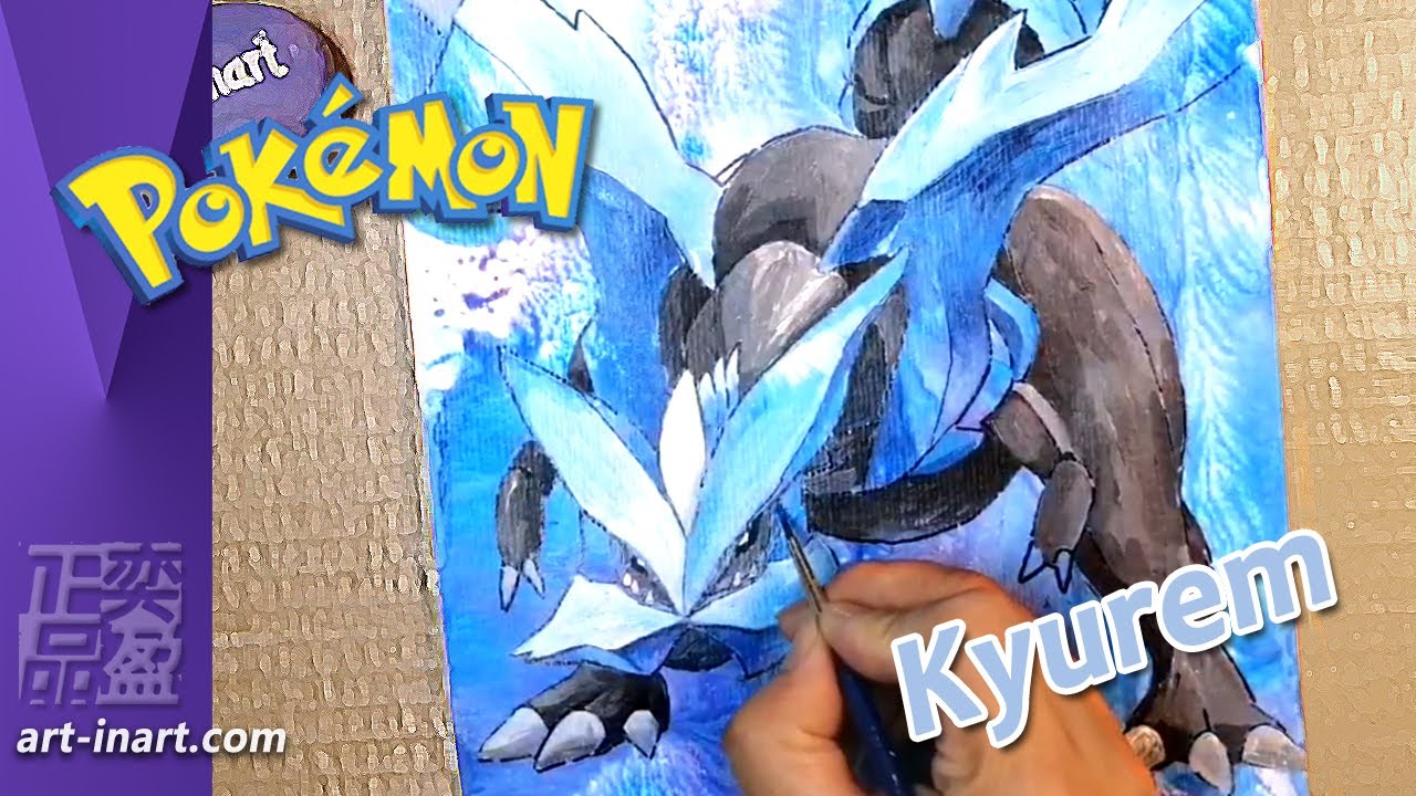 【我教ㆍ你画】Acrylic Painting Tutorial / Drawing Kyurem from Pokémon Go ...