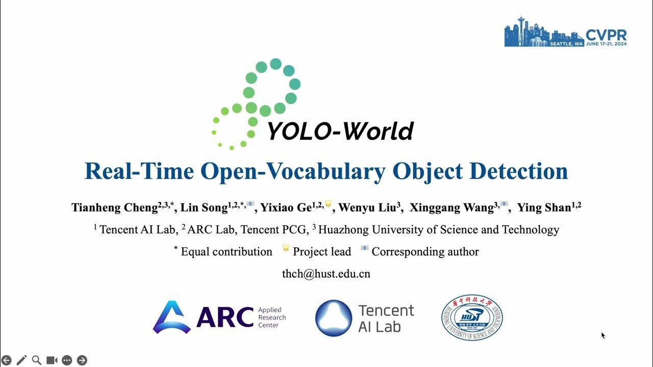 [CVPR 2024] YOLO-World: Real-Time Open-Vocabulary Object Detection - YouTube