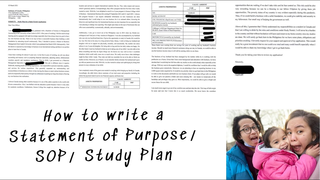 How to write Statement of Purpose / SOP / Study Plan - YouTube