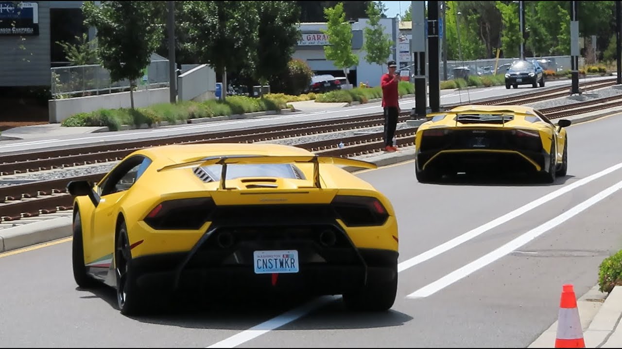 Supercars Accelerating at Lamborghini Seattle, Plus New Countach, Senna ...