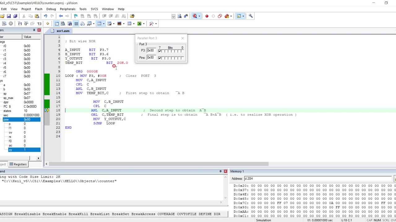 Bit wise XOR program - YouTube