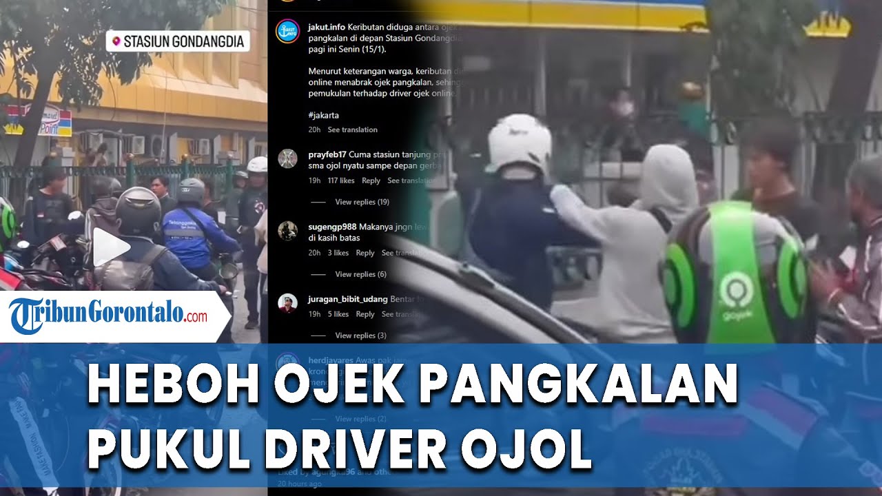 VIRAL Video Diduga Pengemudi Ojek Pangkalan 'Pukul' Driver Ojol, Begini Respons Asosiasi - YouTube