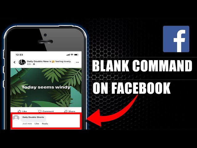 Facebook Blank Comment Box