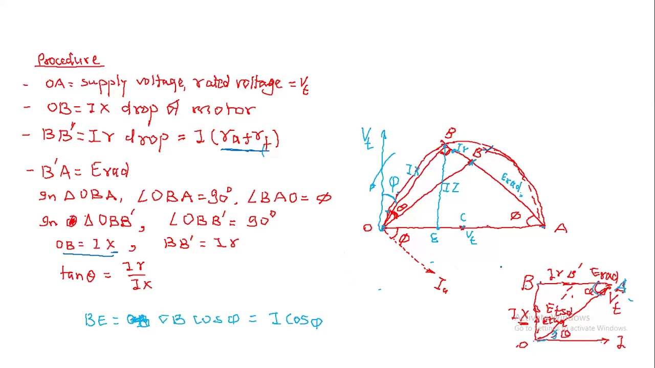 Single Phase Series Motor Circle Diagram Part II - YouTube