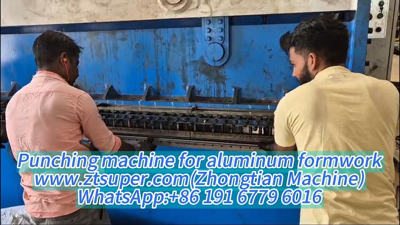 Aluminum formwork punching machine India - YouTube
