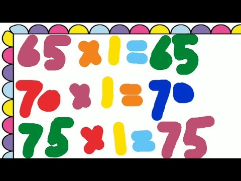 Table Of 65 l Table Of 70 l Table Of 75 l Multiplication Of Table 65x1 ...