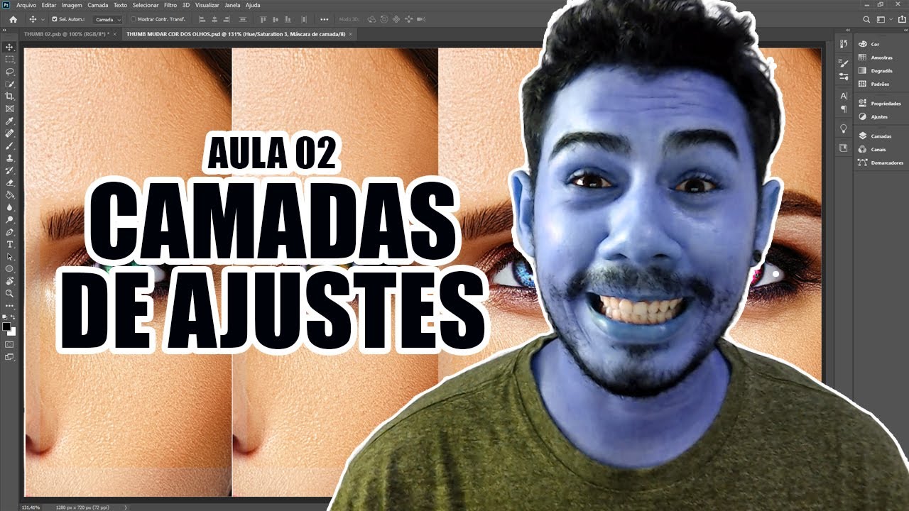 Curso De Photoshop Cc 2020 Completo Aula 02 Camadas De Ajustes Youtube