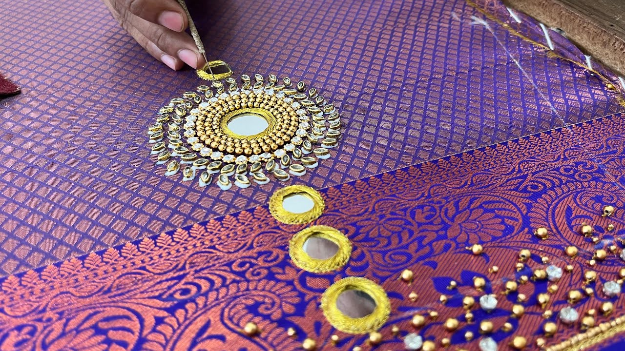 Aari embroidery mirror work (@sabi_embriodery contact no.9342153586 ...