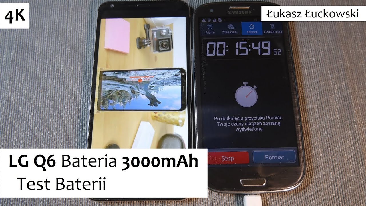 LG Q6 Bateria 3000mAh | Test Baterii | Battery Test - YouTube