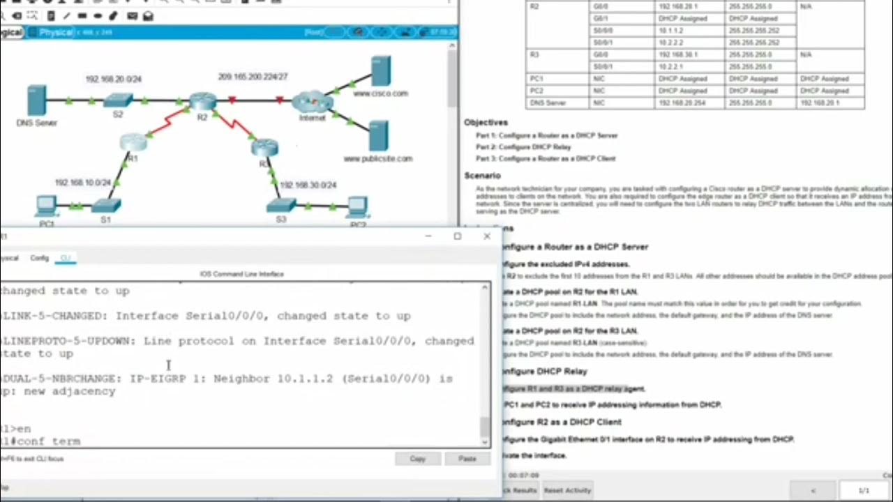 7.4.1 - Packet Tracer - Implement DHCPv4 - YouTube