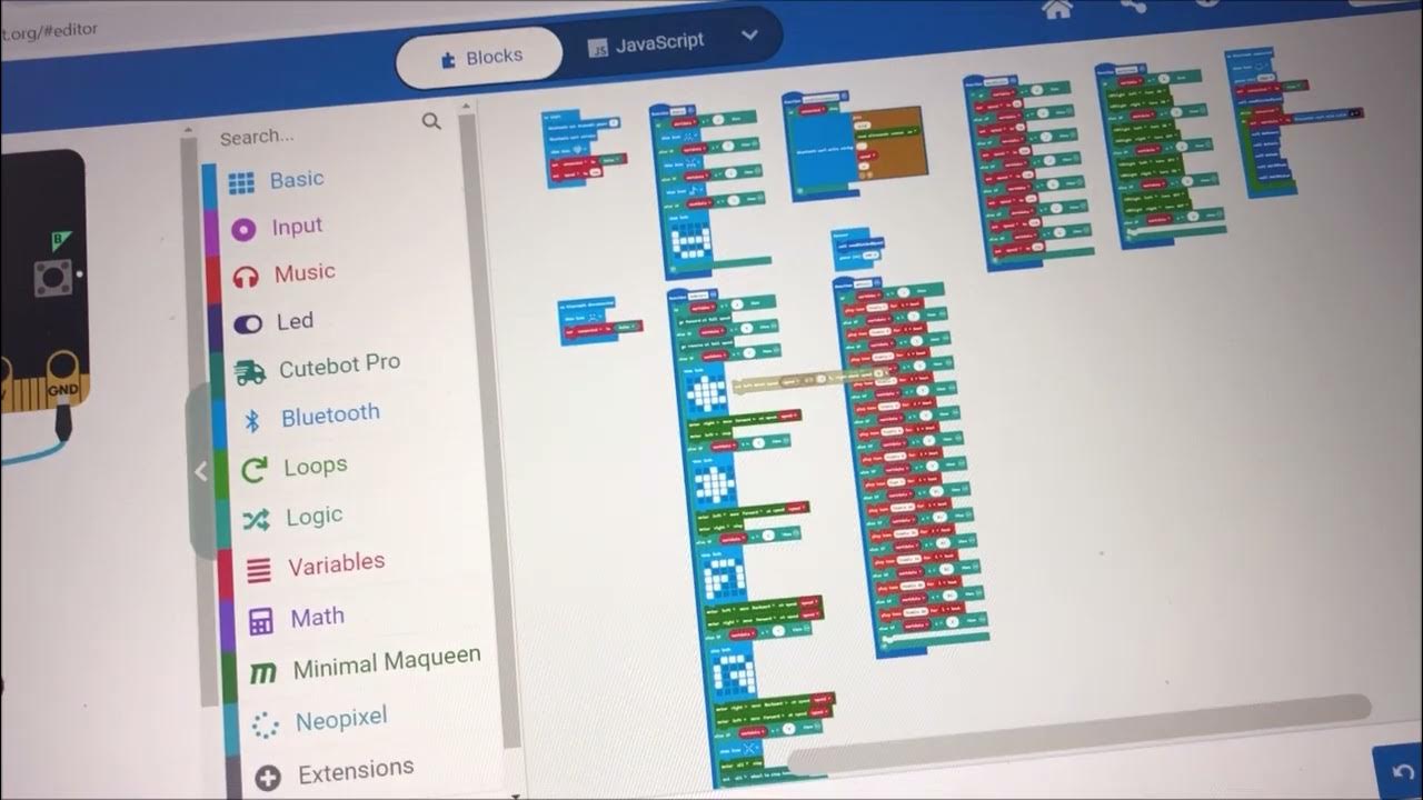 Cutebot Bluetooth Control Deluxe ; Apple and Android, Microbit V2 - YouTube