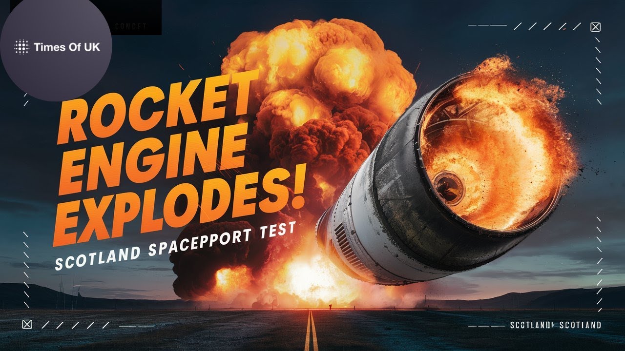 Rocket engine explodes during test at Scotland spaceport - YouTube