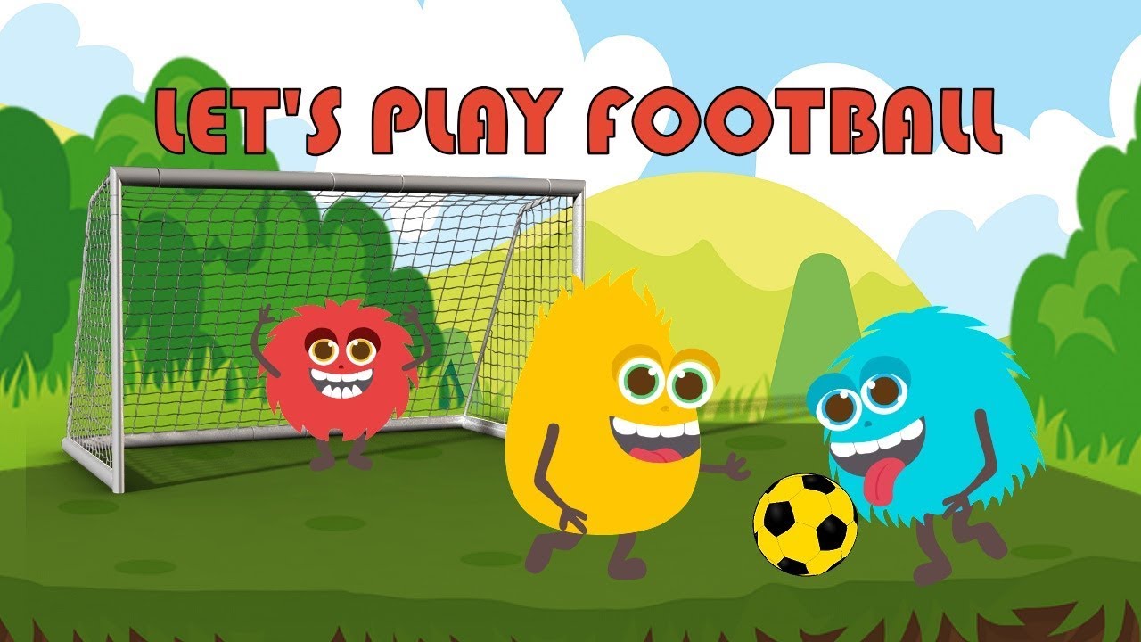 Monsters plays football and learns colors - YouTube
